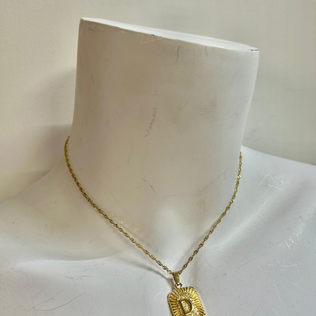 Bella Initial Tag Necklace | Rope Chain – Bella Chic