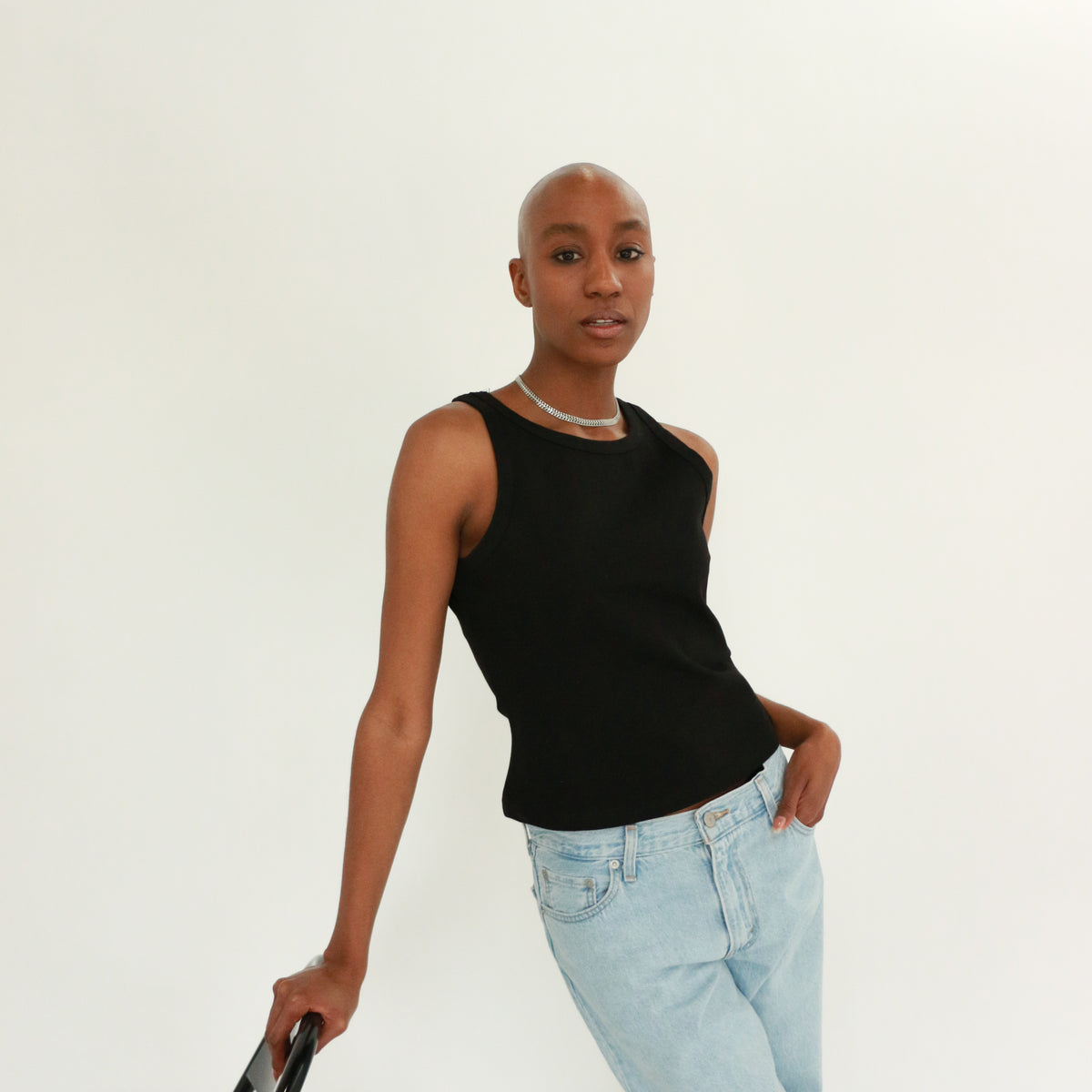 Adina Racer Tank | Black – Bella Chic