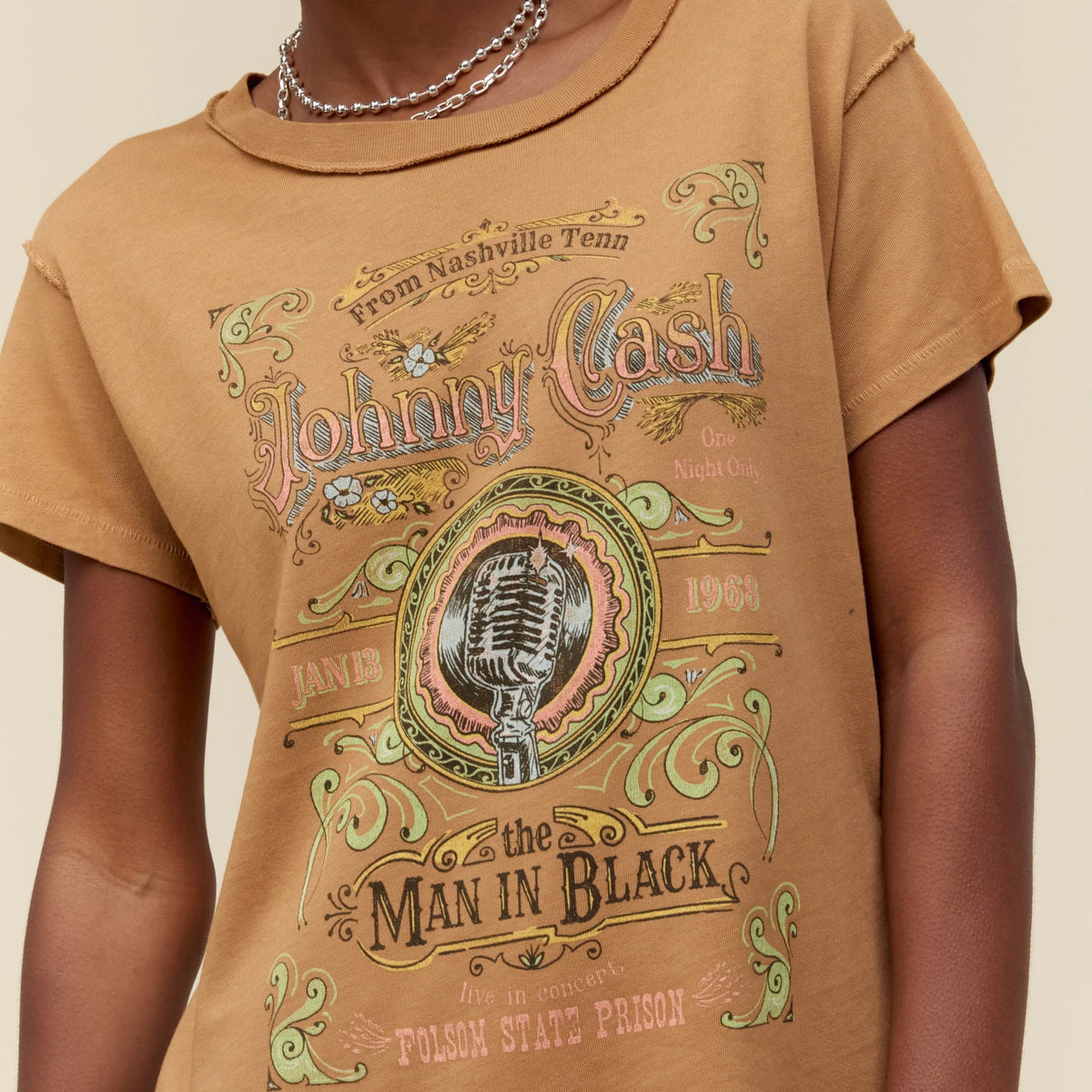 Johnny Cash Microphone Reverse Tee – Bella Chic