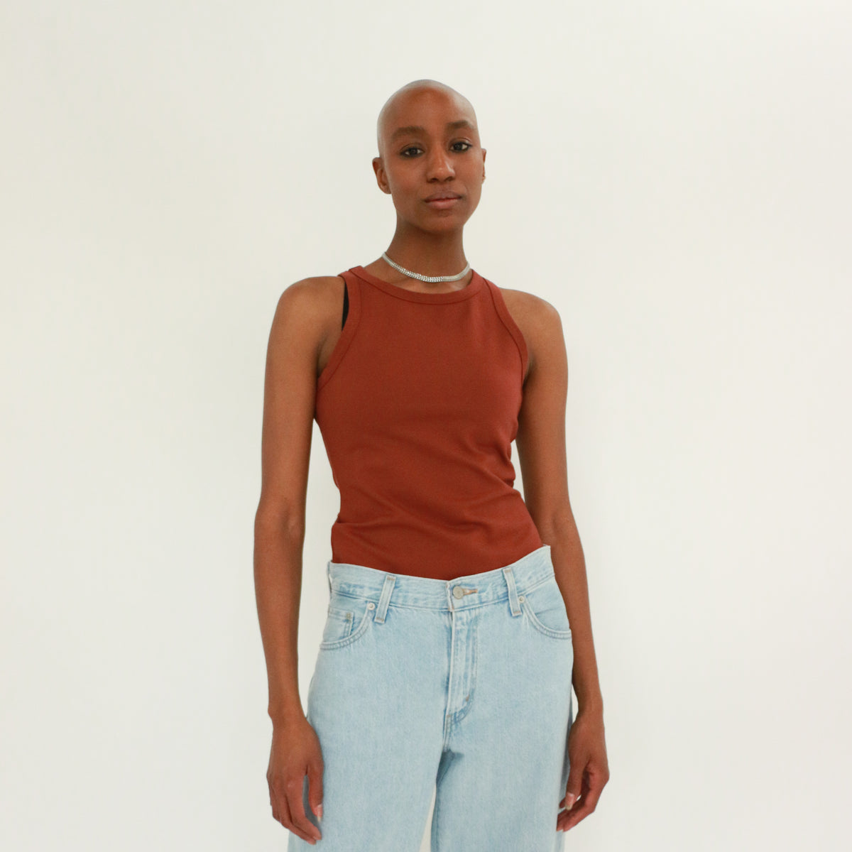 Adina Racer Tank | Dark Picante – Bella Chic