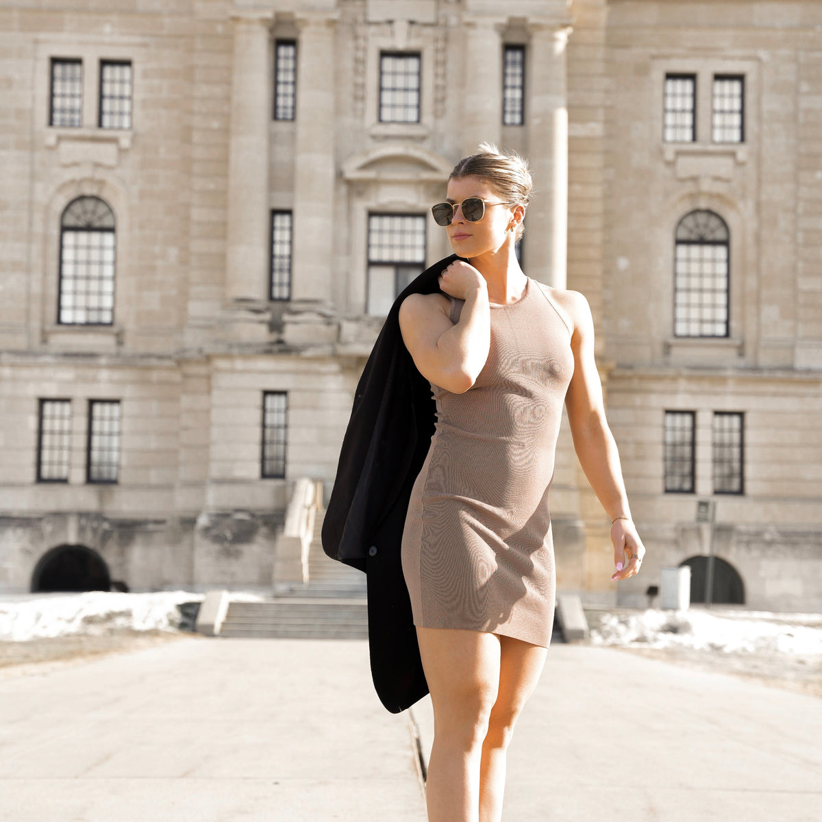 Halley Knit Dress | Mink – Bella Chic