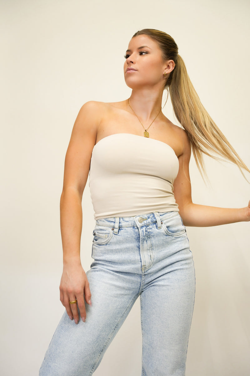 Second Skin Balla Bustier Top | Champagne – Bella Chic